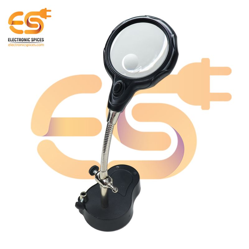Multi-Function Hand Tool Magnifier with Soldering Stand & Dual LED ...