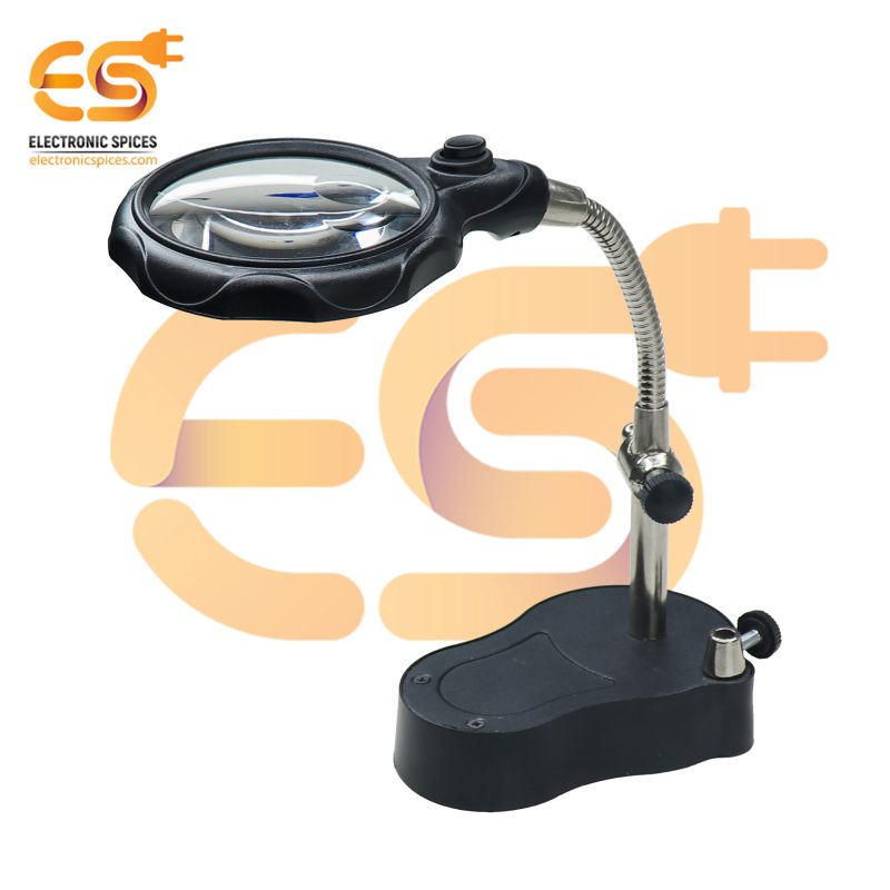 Multi-Function Hand Tool Magnifier with Soldering Stand & Dual LED ...