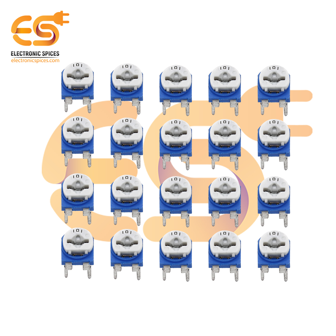 Buy 100 ohm ( Ω ) vertical preset variable resistors pack of 50