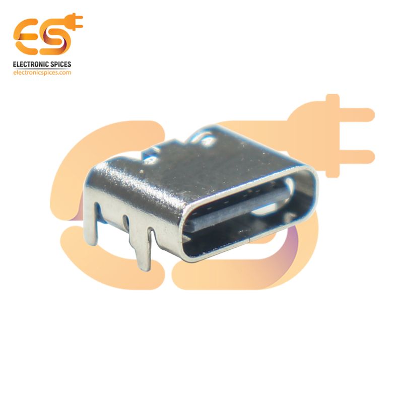 Buy SMD 6 Pin C- Type Female USB Connector Pack of 5