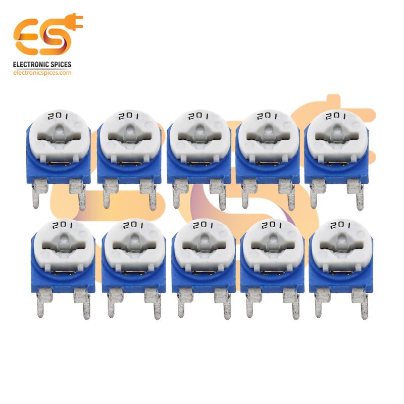 Buy 200 ohm ( Ω ) vertical preset variable resistors pack of 20