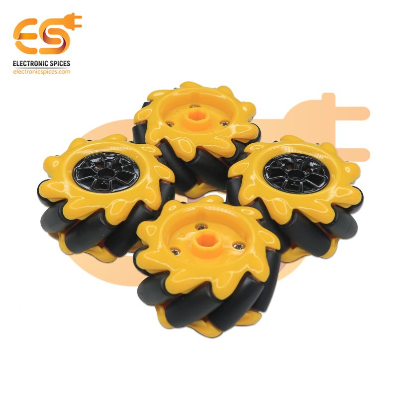 48mm x 25mm Smart Robot Car Omni-Directional Mecanum Wheel - Pack of 4 ...