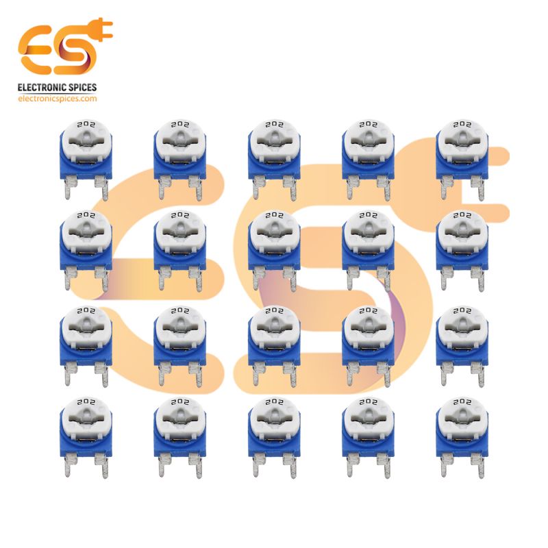 Buy 2K ohm ( Ω ) vertical preset variable resistors pack of 50