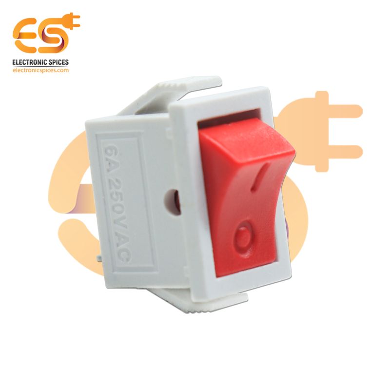 KCD-002-6A (Pack of 100) Wholesale 250V AC White 2-Pin SPST Rocker Switches