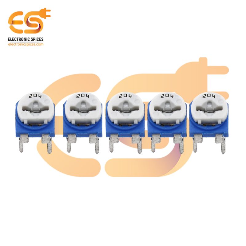 Buy 200K ohm ( Ω ) vertical preset variable resistor pack of 5