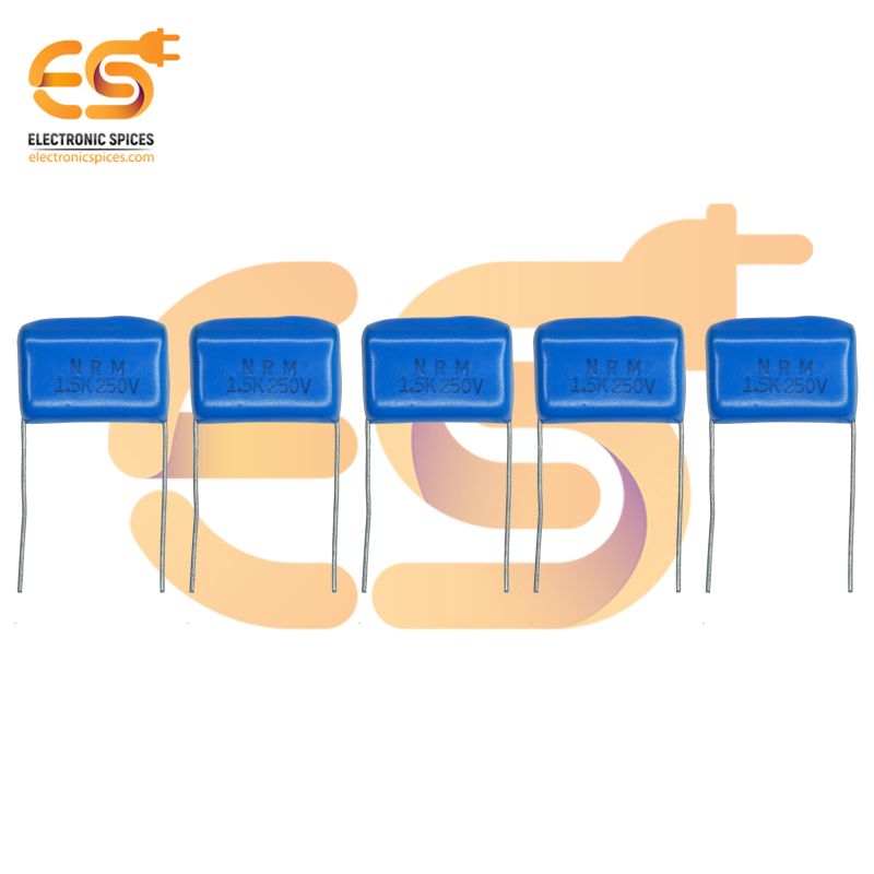 Buy 250V Metalized Polyester Film Capacitor (Pack of 5) | Electronicspices