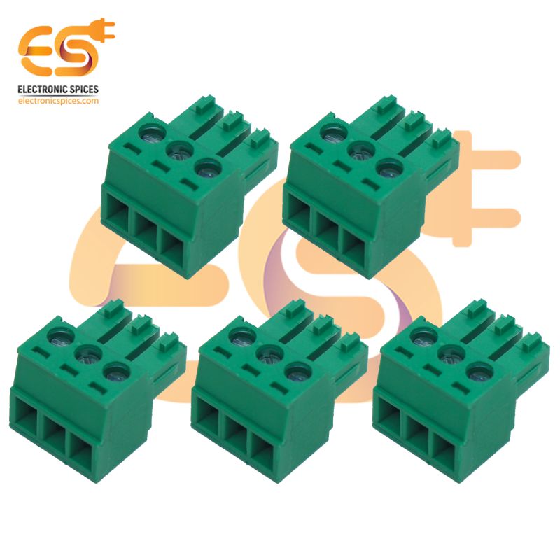 15EDGK 3-81-3P Pluggable Female Terminal Block Connector (Pack of 5)