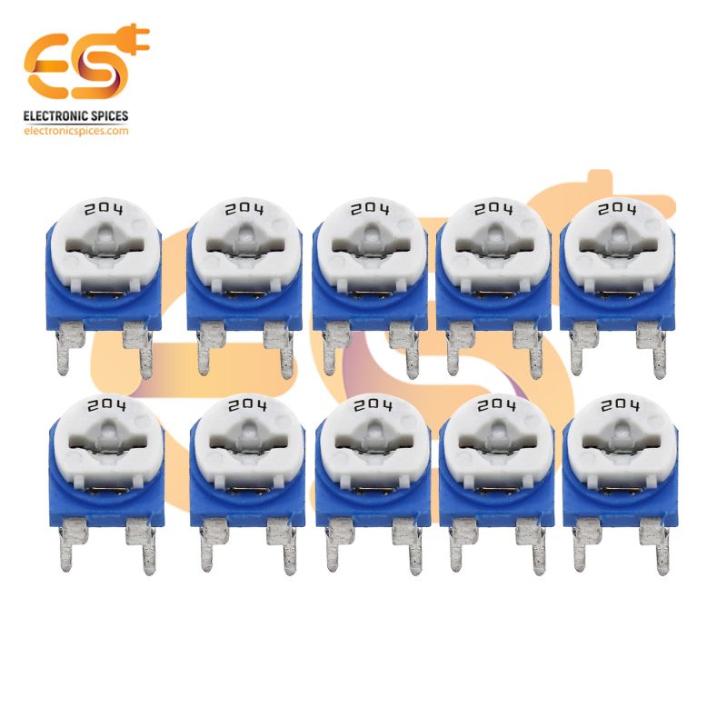 Buy 200K ohm ( Ω ) vertical preset variable resistors pack of 20