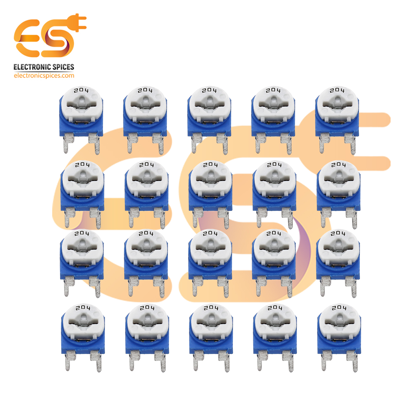 Buy 200K ohm ( Ω ) vertical preset variable resistors pack of 50