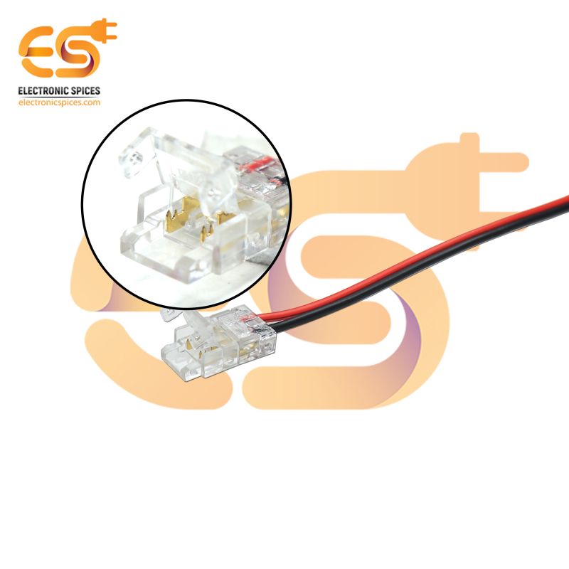 Buy 8mm Led Strip Connector With Cable | Electronicspices