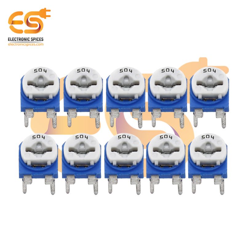 Buy 500K ohm ( Ω ) vertical preset variable resistors pack of 20