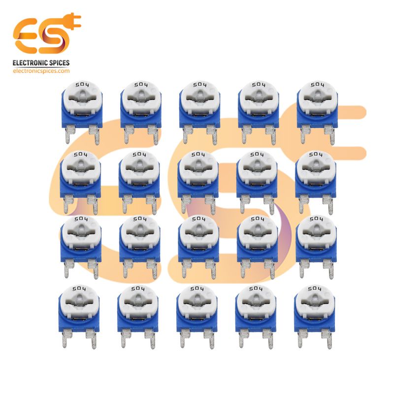 Buy 500K ohm ( Ω ) vertical preset variable resistors pack of 50