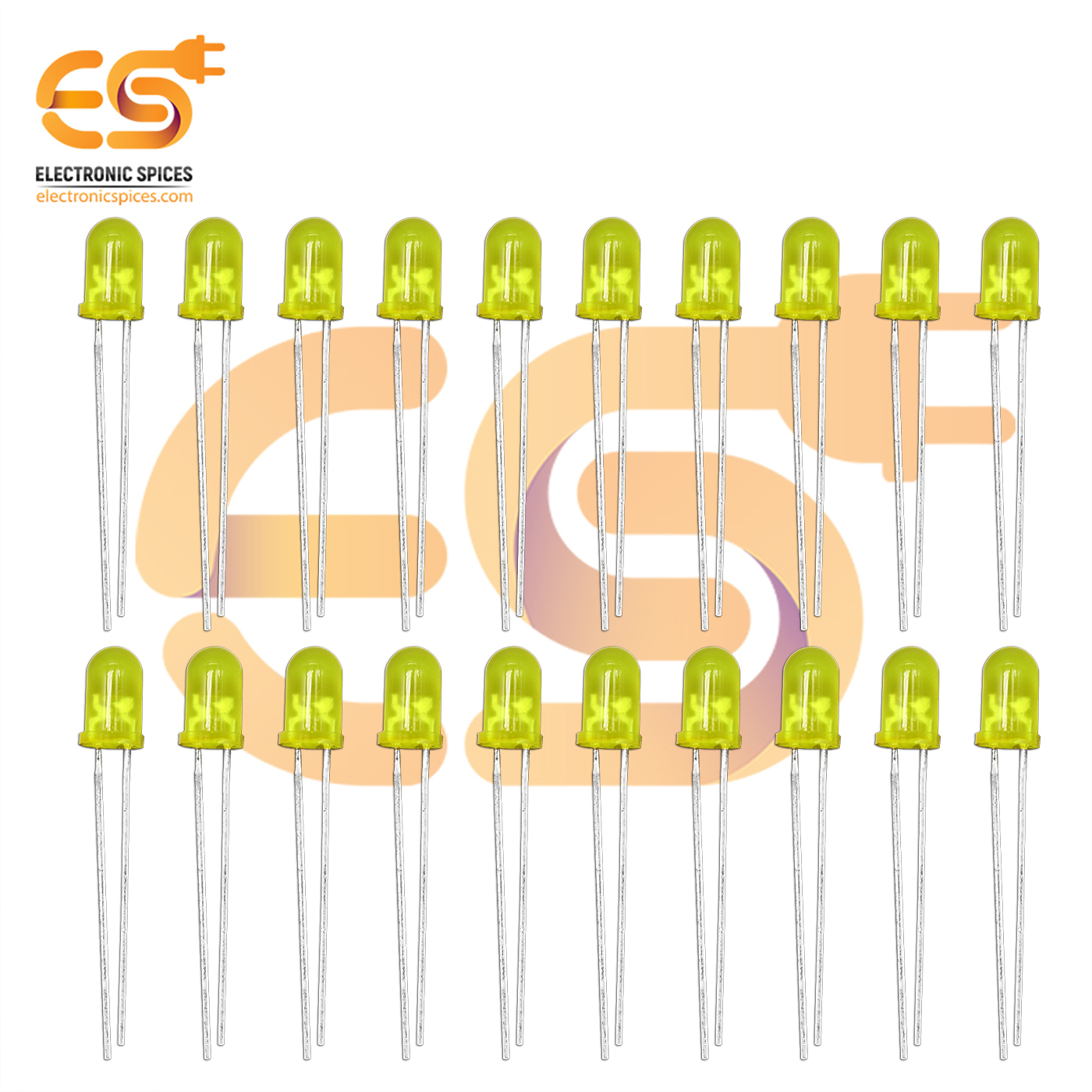 Buy 5mm Yellow color LEDs round shape pack of 1000 (Yellow in Yellow)