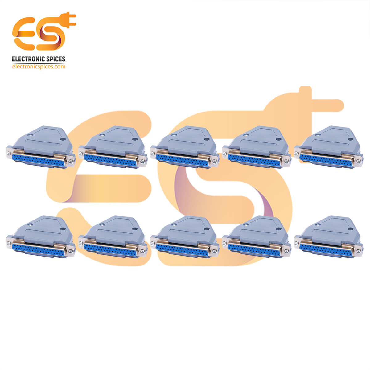 Buy DC-37 D-sub miniature female connectors with backshell pack of 10pcs