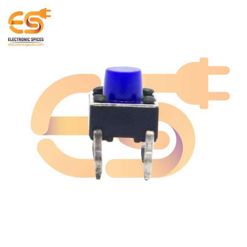 6 x 6 x 5mm Blue Colour Tactile Push Button Switch Pack of 10 ...