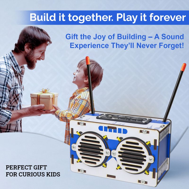 DIY Soundbar Kit with FM, USB, AUX Rechargeable | STEAM Gift for Kids 8+