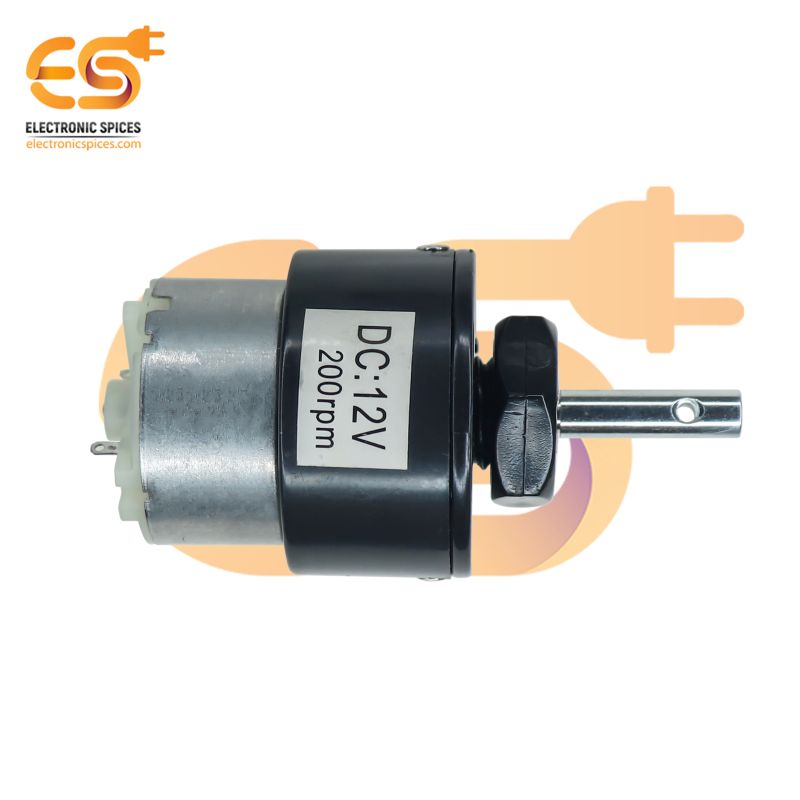 Buy 12V 200 rpm heavy duty geared DC motor (YELLOW)