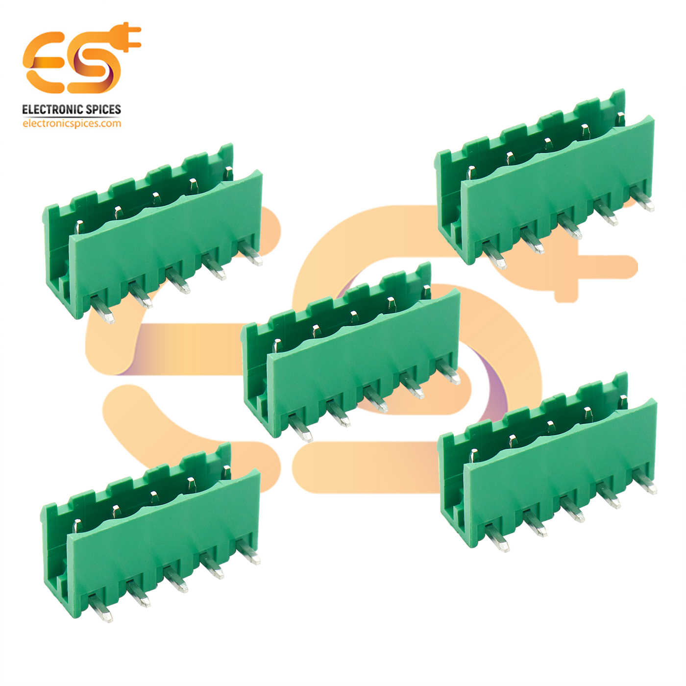 Buy 2EDGR-5.08-5P 5 pin 5.08mm terminal block connector pack of 5pcs
