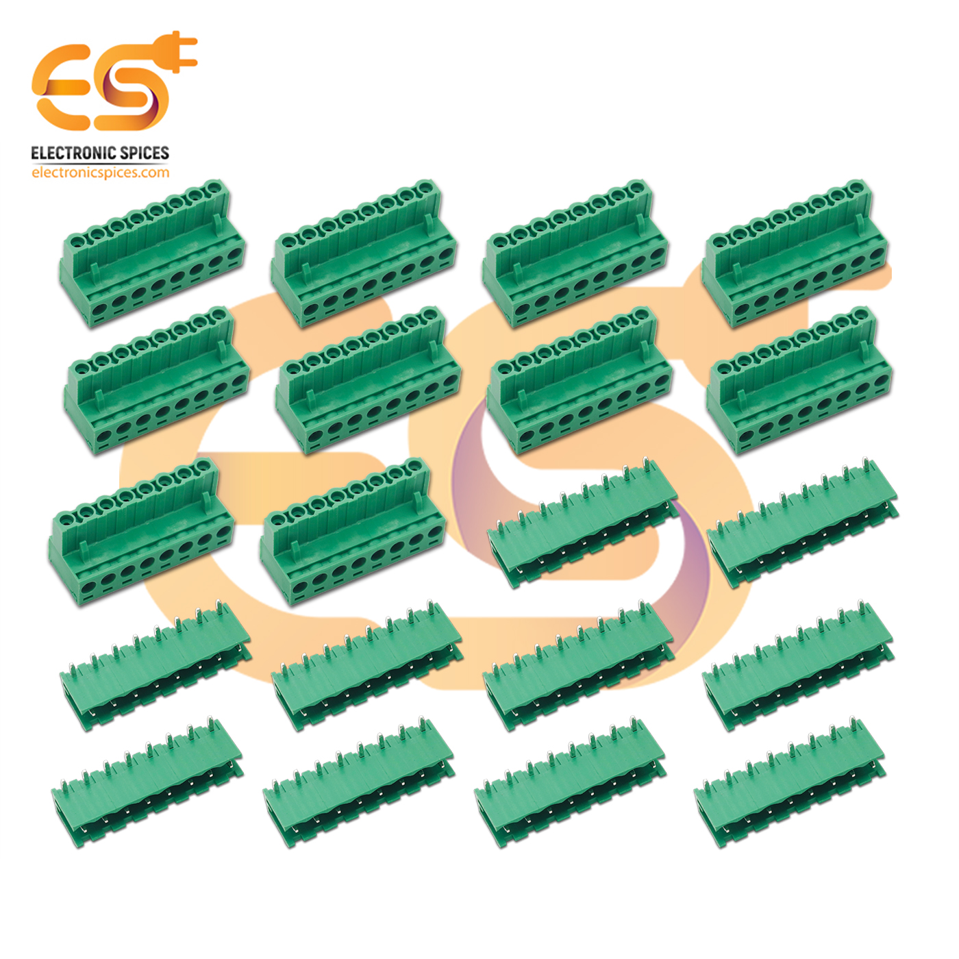 Buy Male and Female terminal block connectors pack of 10 pair (2EDGR-5. ...