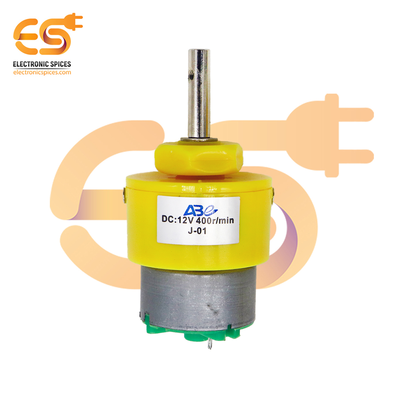 Buy 12V 400 rpm heavy duty geared DC motor (YELLOW)