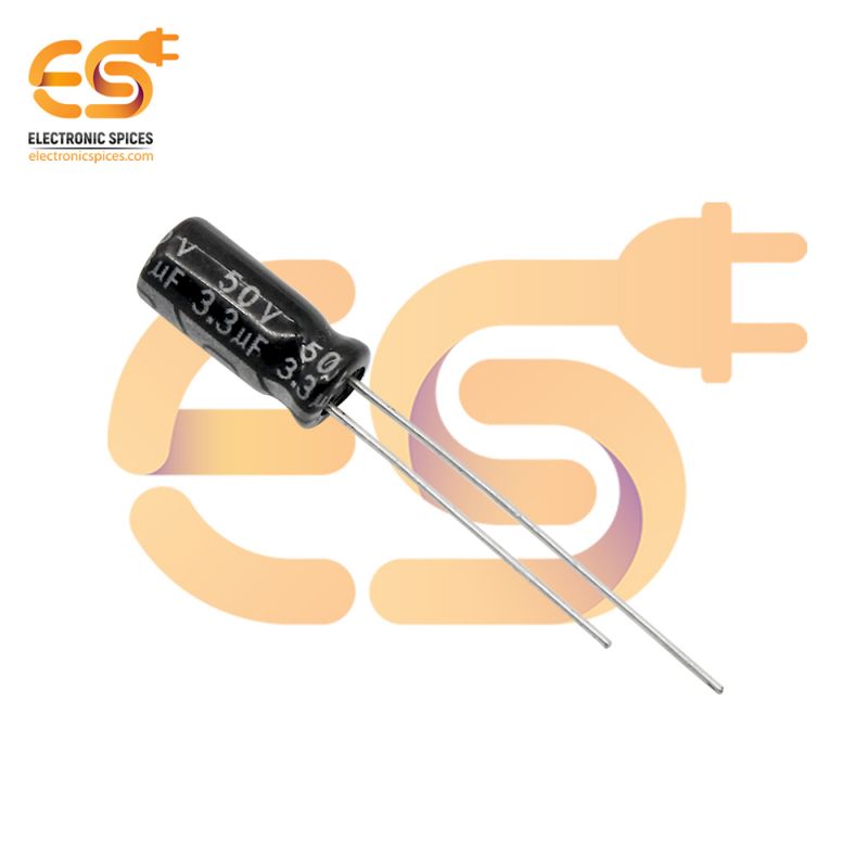Buy 3.3 uf 50V Polarized electrolytic capacitor pack of 10pcs