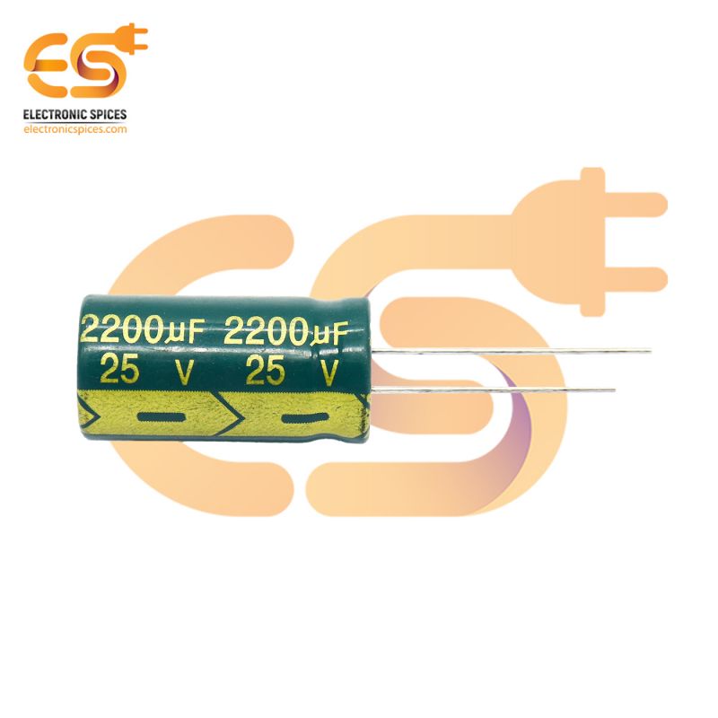 Buy 2200 uf 25V Polarized electrolytic capacitors pack of 100pcs
