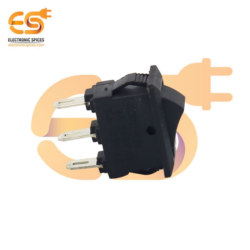 Buy KCD11-101 3A 250V AC black color 3 pin SPDT mini plastic rocker ...