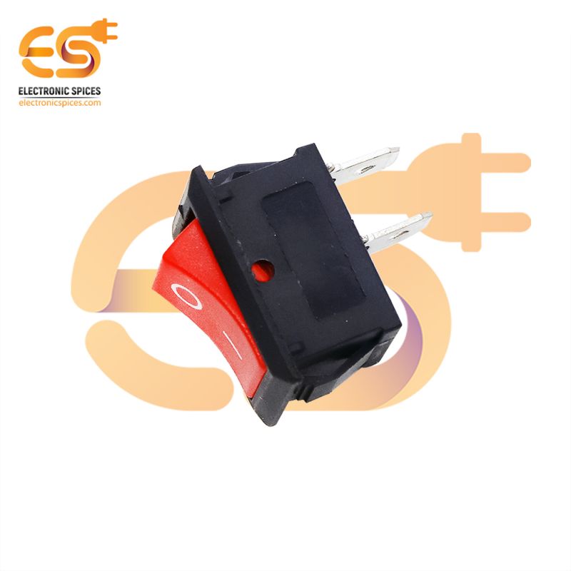 Buy KCD1-B101 6A 250V AC red color 2 pins SPST small plastic rocker ...