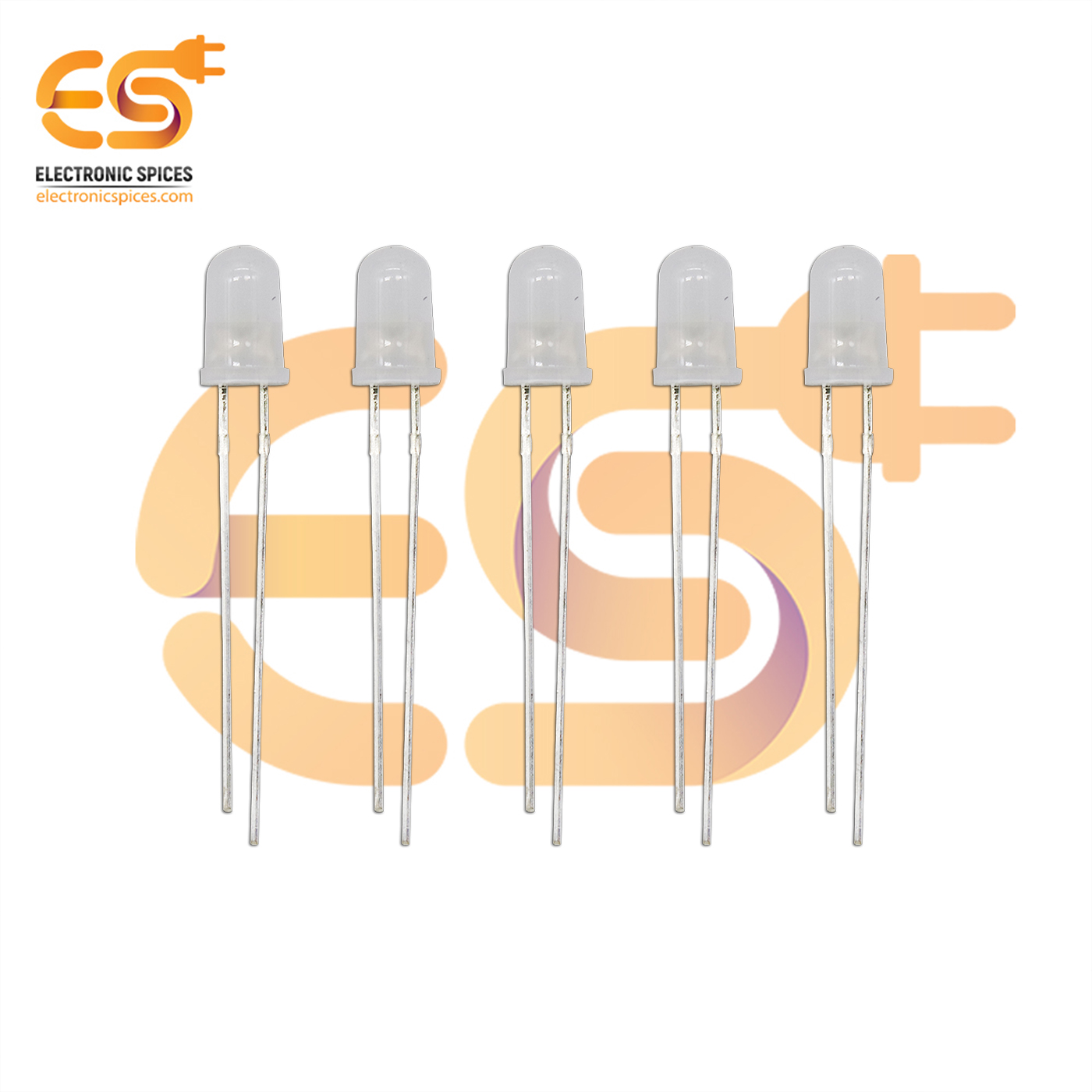 Buy 5mm White color LED round shape pack of 20 (White in White