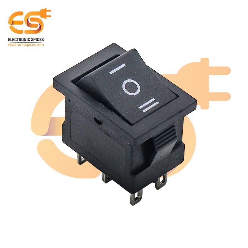 Buy KCD1 6A 250V black color 6 pin DPCO small plastic rocker switches ...