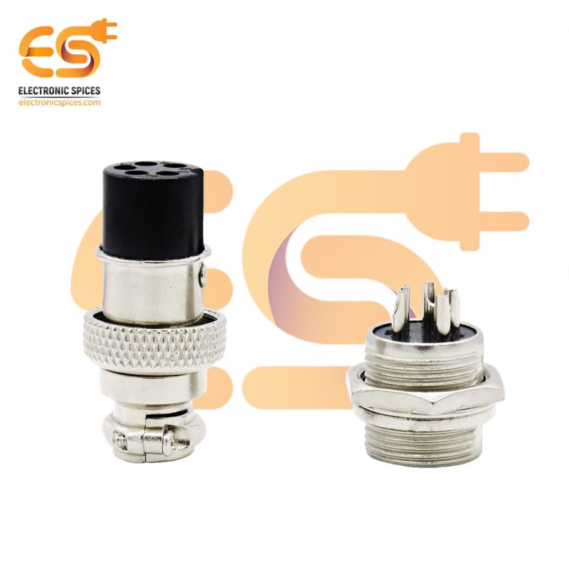 Buy GX16 5 pin 5A Male and Female aviation connector single pair