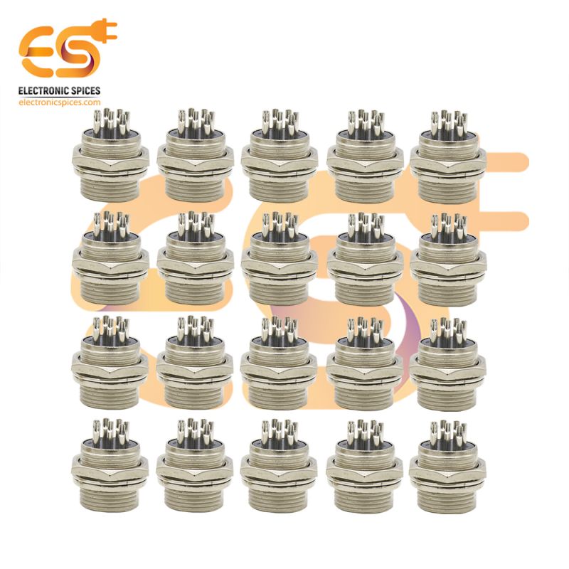 Buy GX16 Male 7 pin 5A metal aviation connectors pack of 50pcs