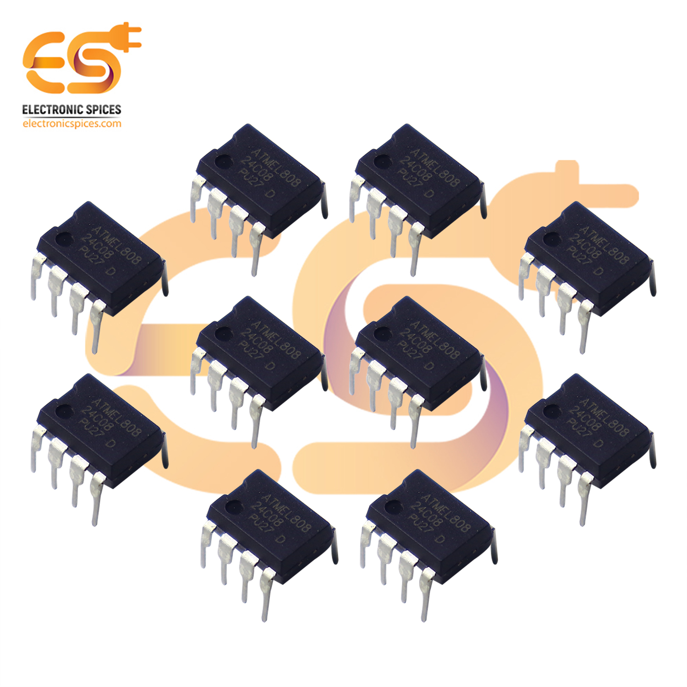 Buy 24C08 8K Bit 2 wire bus interface DIP 8 pins IC pack of 10pcs