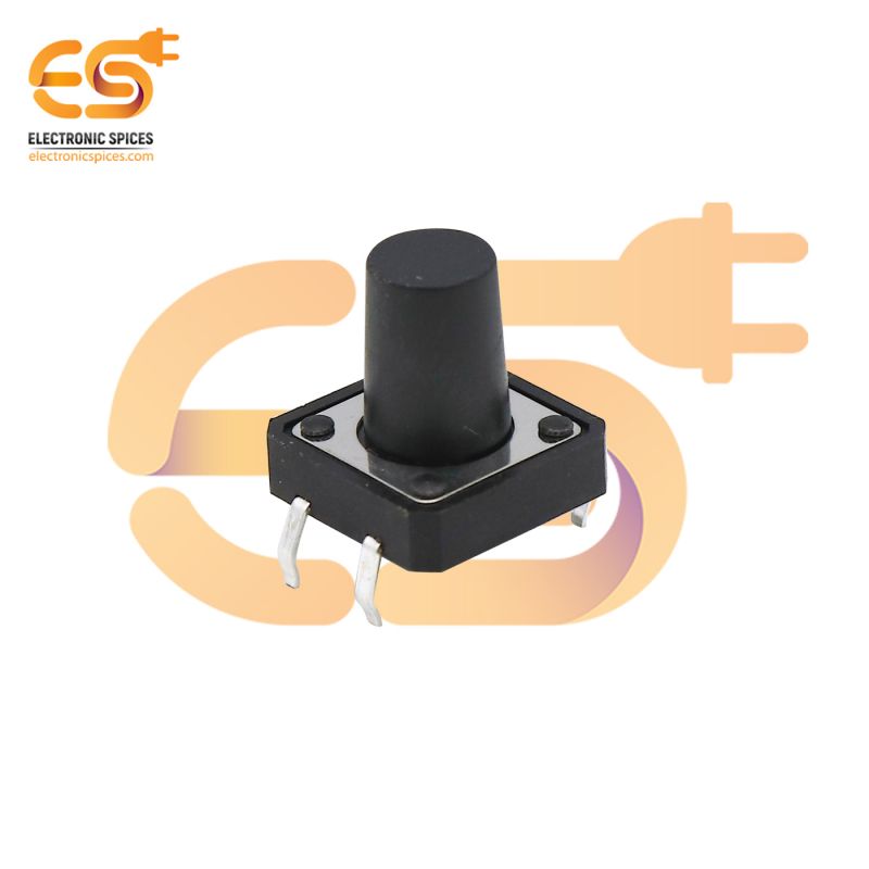 Buy 12 x 12 x 12mm Black color tactile momentary push button switches ...