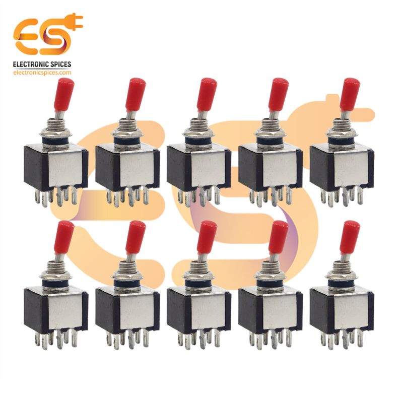 Buy MTS201 6A 125V 6 pin DPDT mini toggle switches pack of 50pcs
