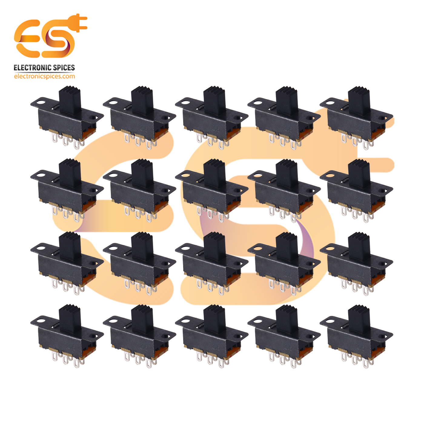 Buy SS22F32 0.3A 30V DPDT 6 pin slide switches pack of 100pcs
