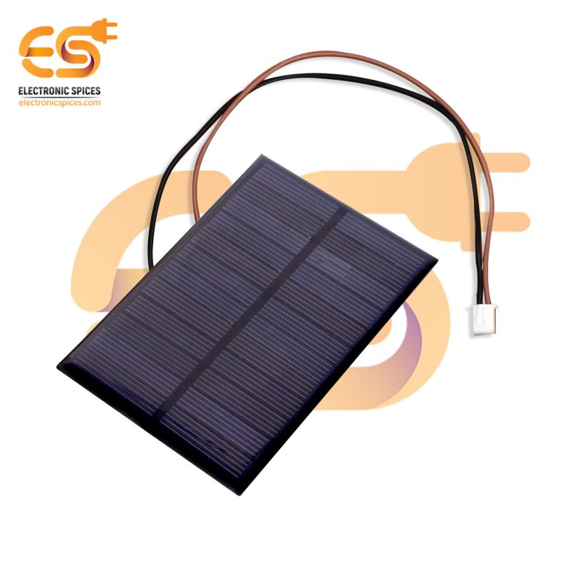 Buy 99mm x 69mm 6V rectangle shape mini epoxy solar panels with wires