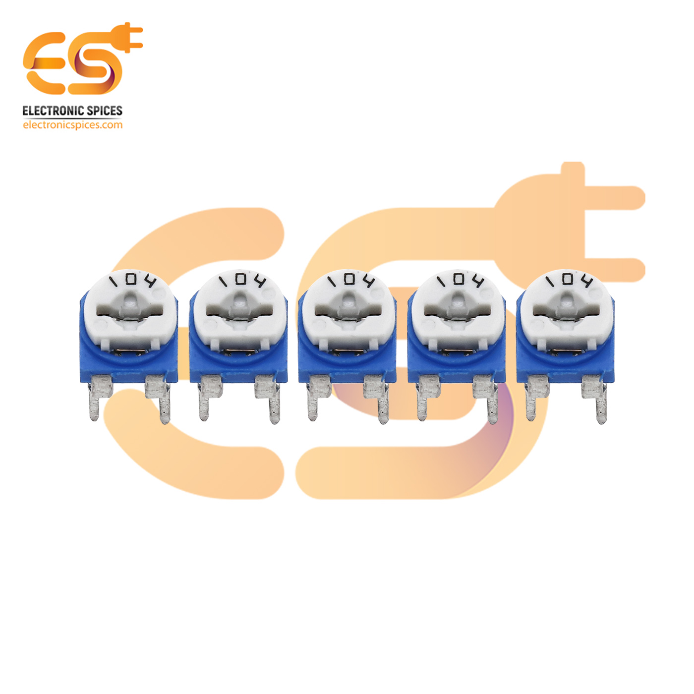 Buy 100K ohm ( Ω ) vertical preset variable resistor ( 104 ) pack of 5