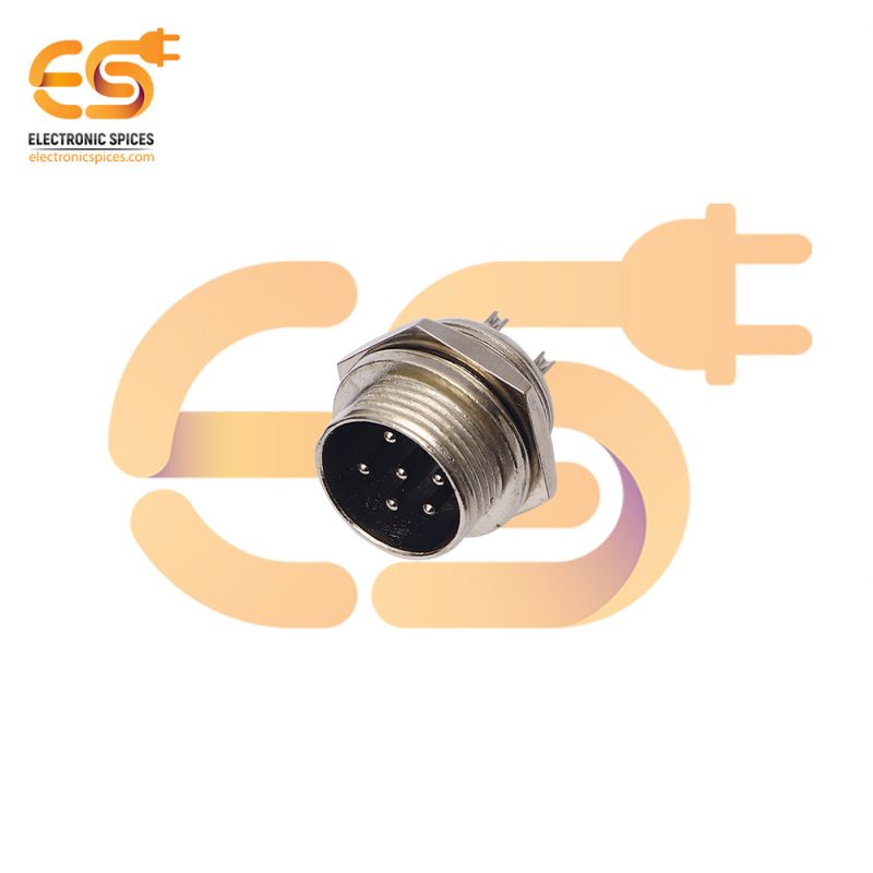 Buy GX16 Male 6 pin 5A metal aviation connectors pack of 50pcs