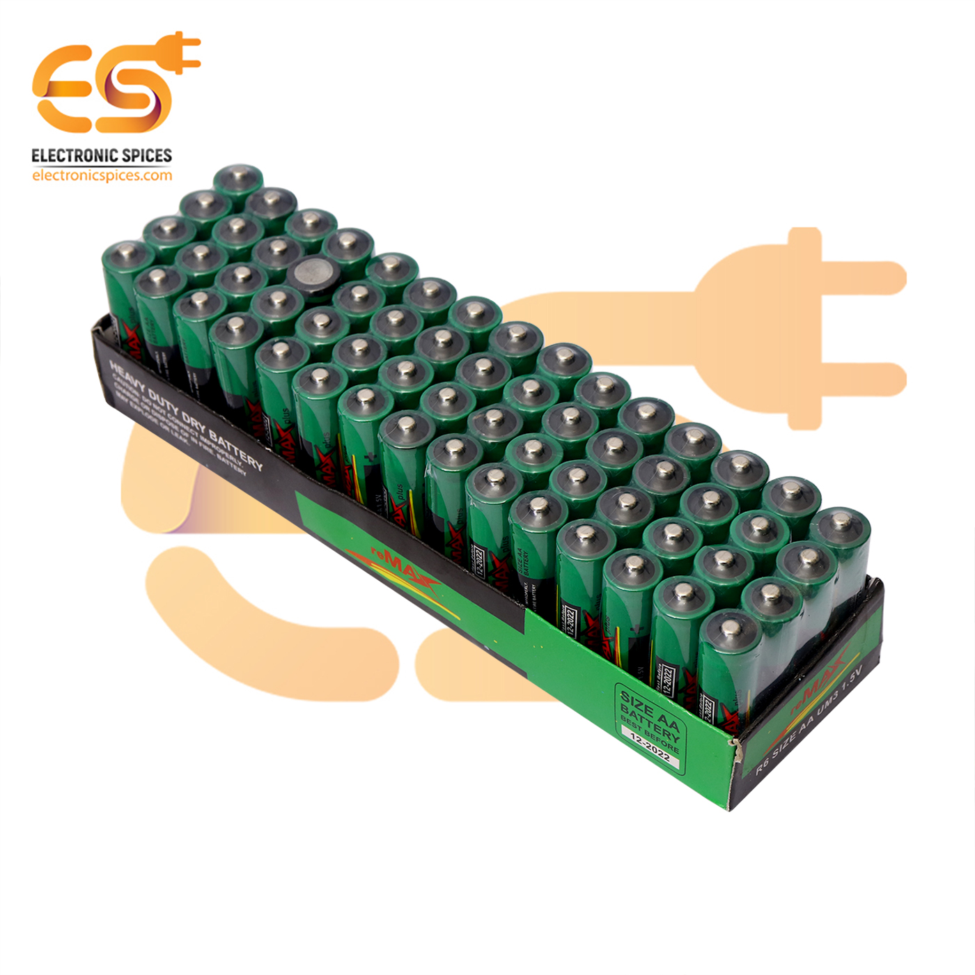 Buy AA 1.5V Non rechargeable heavy duty battery cell box of 60 cells