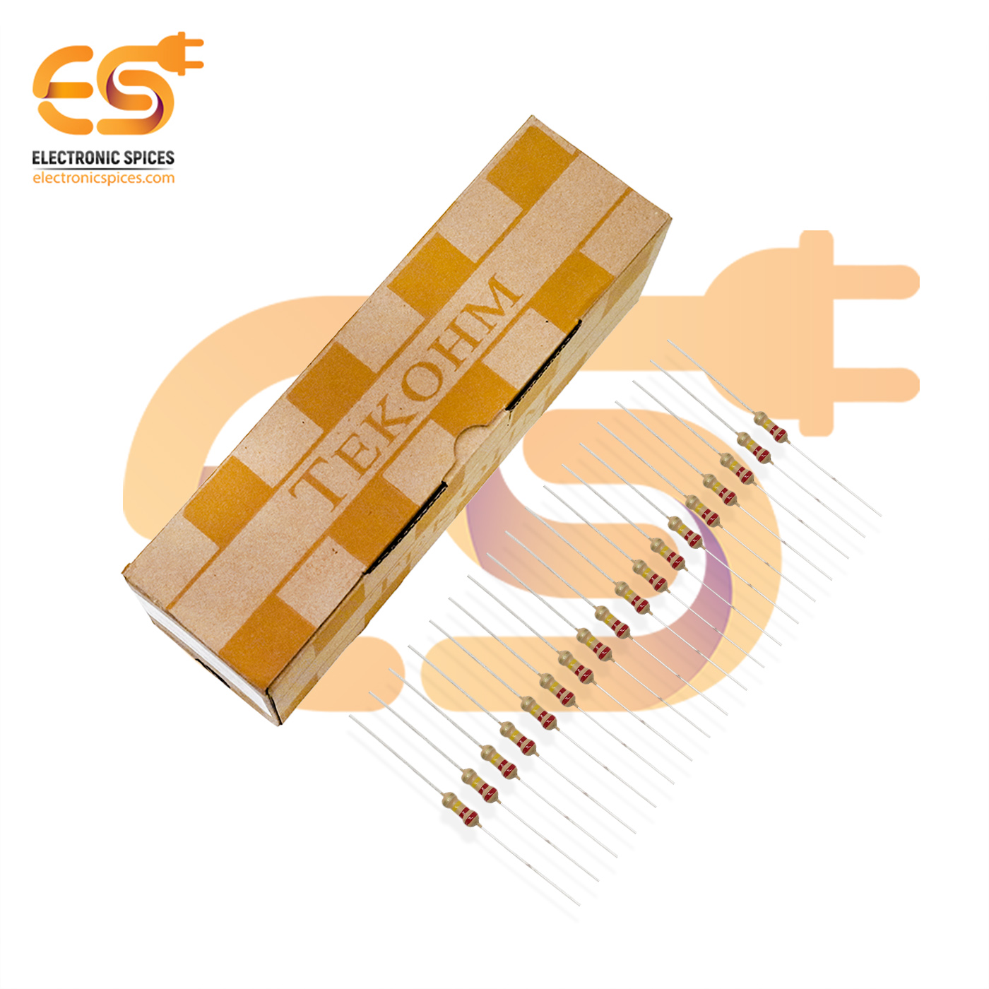Buy 220k ohm ( Ω ) 1/4 watt carbon film resistors box of 5000pcs