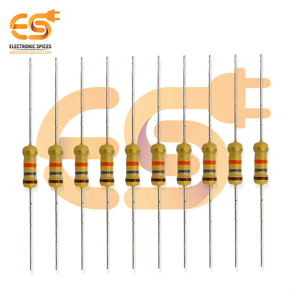 Buy 18K ohm ( Ω ) 1/2 watt carbon film resistor pack of 50pcs