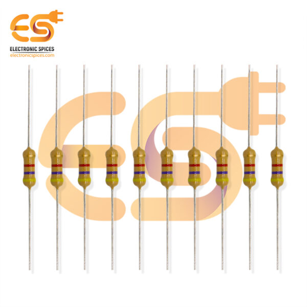 Buy 4.7K ohm ( Ω ) 1/2 watt carbon film resistor pack of 50pcs