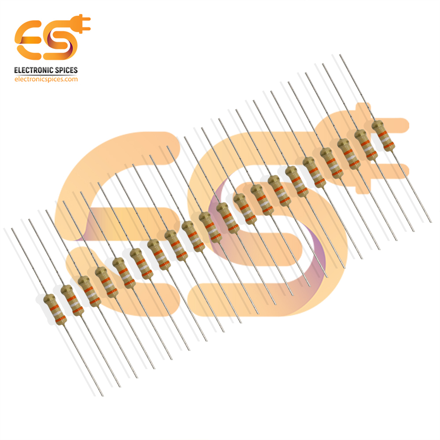 Buy 39K ohm ( Ω ) 1/2 watt carbon film resistors pack of 500pcs