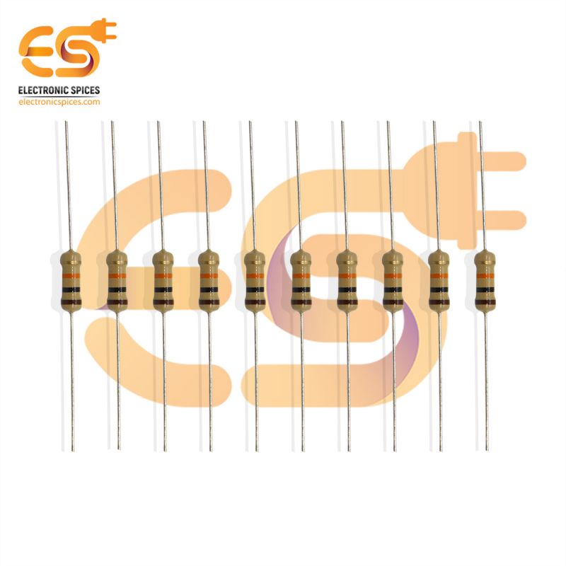 Buy 10K ohm ( Ω ) 1/2 watt carbon film resistor pack of 50pcs