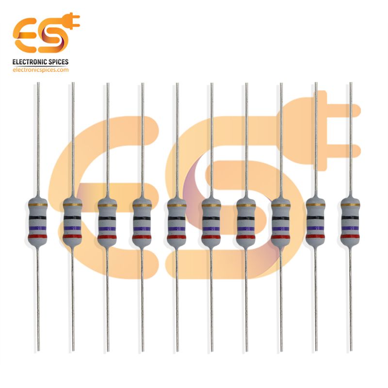Buy 27 ohm ( Ω ) 1 watt carbon film resistor pack of 20pcs