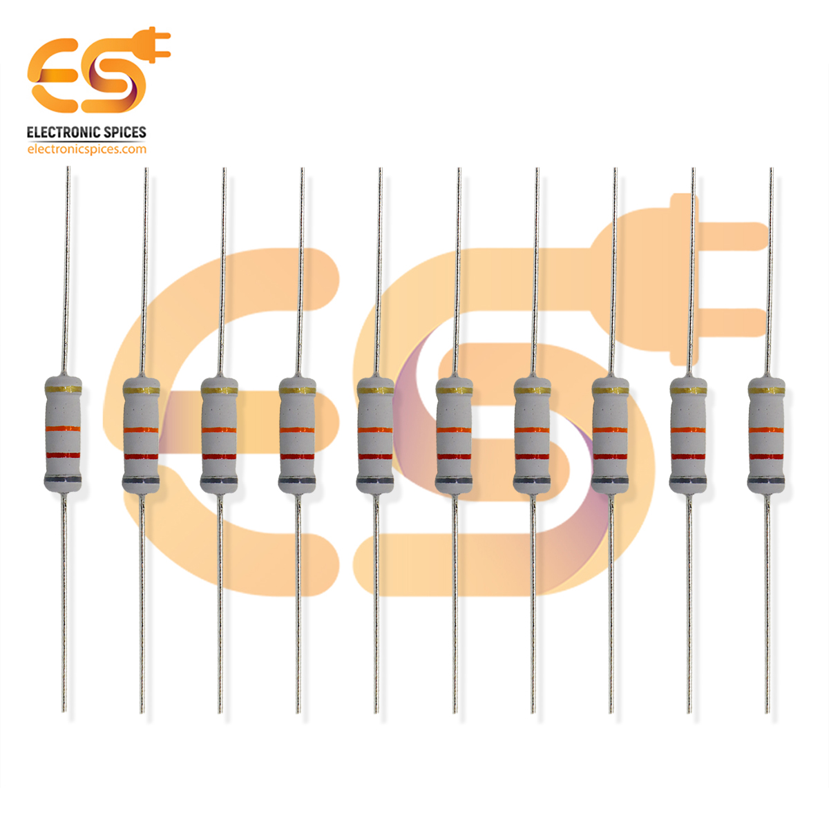 Buy 82K ohm ( Ω ) 2 watt carbon film resistor pack of 20pcs