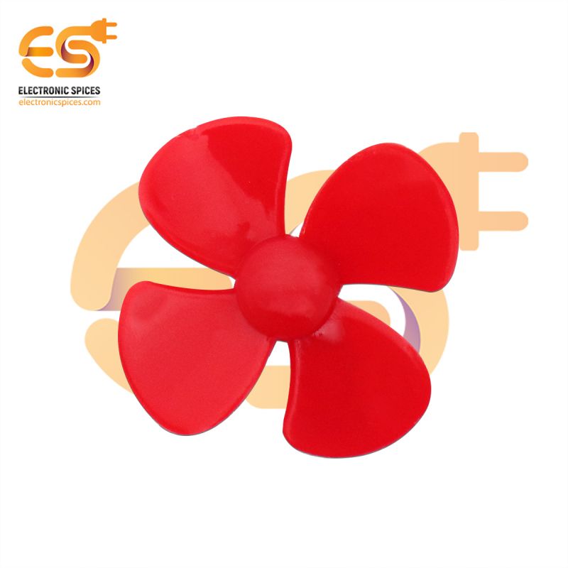 Buy 40mm diameter 4 blade nylon fan propeller for 5V CCW DC motors pack ...