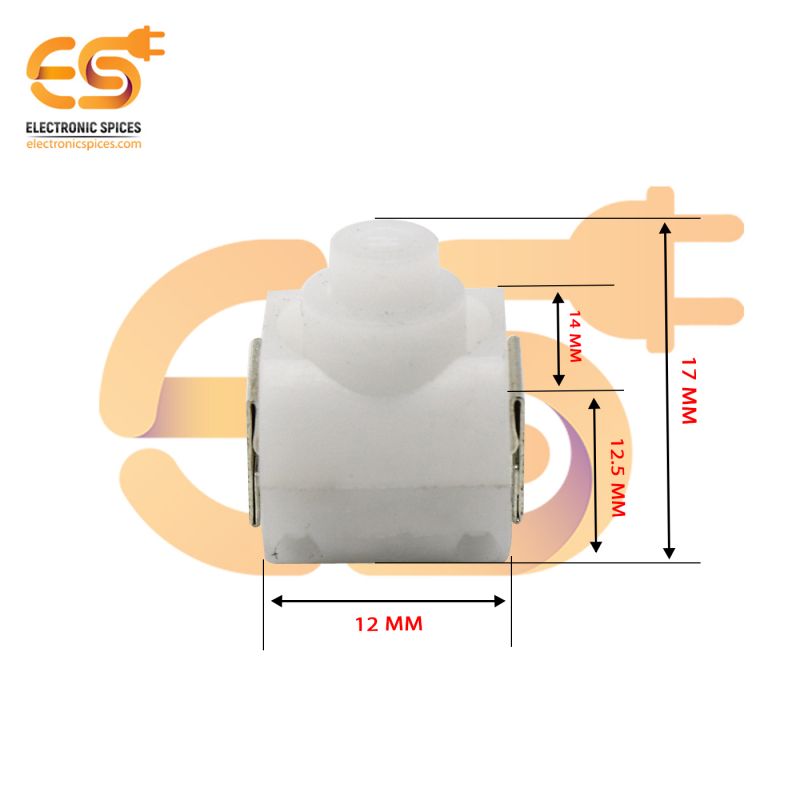 Buy 1A 30V SPST self locking tactile switch White color 12mm length ...