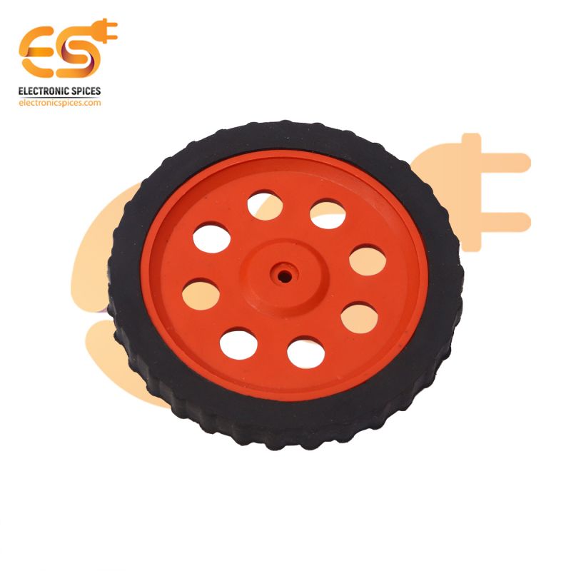 Buy 75mm x 8mm Hard plastic build DIY project wheel pack of 4pcs